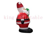 China 210D Nylon Customized Giant Outdoor Inflatable Santa Claus For Yard for sale