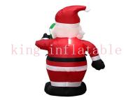 China 210D Nylon Customized Giant Outdoor Inflatable Santa Claus For Yard for sale