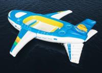 China Blue 0.9mm PVC Tarpaulin Big Inflatable Water Toy Floating Airplane for sale