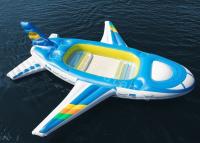 China Blue 0.9mm PVC Tarpaulin Big Inflatable Water Toy Floating Airplane for sale