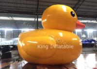 China Outdoor Inflatable Yellow Duck 4m Water Toys For Advertising PVC Tarpaulin for sale