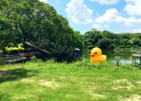 China Outdoor Inflatable Yellow Duck 4m Water Toys For Advertising PVC Tarpaulin for sale