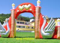 China 420D Nylon Fabric Swan Inflatable Arches With Air Blower for sale