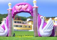 China 420D Nylon Fabric Swan Inflatable Arches With Air Blower for sale
