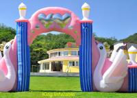 China 420D Nylon Fabric Swan Inflatable Arches With Air Blower for sale