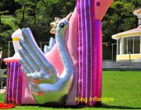 China 420D Nylon Fabric Swan Inflatable Arches With Air Blower for sale