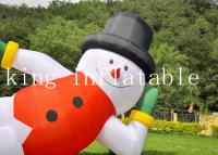 China 210D Nylon Outdoor 20ft Christmas Inflatable Santa For Advertising for sale