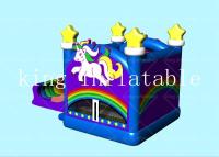 China PVC Tarpaulin OEM Unicorn Rainbow Inflatable Bouncer Castle for sale
