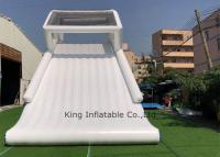 China 0.9mm PVC Tarpaulin jungle gym  inflatable floating water slides for sea for sale