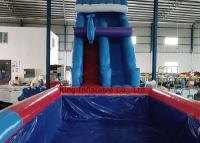China Durable PVC Tarpaulin dolphin theme Inflatable Dolphin pool Slide with different height for sale