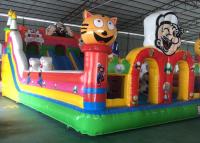 China Kids Inflatable Bounce House Funny Castle With Silde PVC Tarpaulin for sale