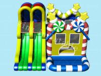 China CandyThemed Kids PVC Tarpaulin Inflatable Bouncer Castle for sale