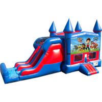 China Kids PVC Tarpaulin Paw Patrol Inflatable Bounce House With Slide for sale