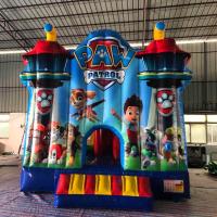 China Kids PVC Tarpaulin Paw Patrol Inflatable Bounce House With Slide for sale