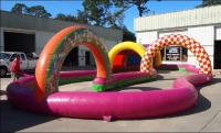 China Racetrack Inflatable Sports Games Amusement 0.6mm With Zorb Ball Inside for sale