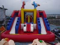 China PVC Tarpaulin Outdoor Inflatable Water Slide For Kids Funny Amusement Games for sale