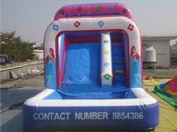 China Outdoor Amusement Mermaid Pink Inflatable Water Slide Double Strong Stitching for sale