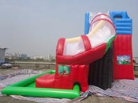 China Kids / Adults Outdoor Red Inflatable Swimming Pool Water Slide 0.55 mm PVC for sale
