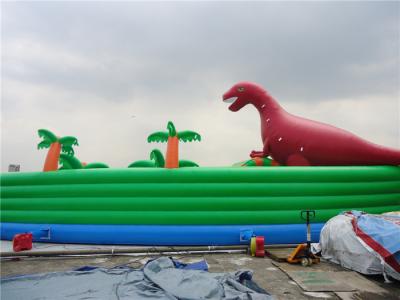 China Colorful Dinosaur Theme Inflatable Water Parks For Pool And Lake for sale