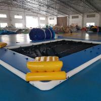 China Sea pool Inflatale 0.9mm Floating Swimming Pool With Unti Jellyfish Net for yacht for sale