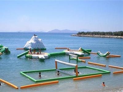 China 0.9mm PVC Inflatable Beach Volleyball Court For Inflatable Water Parks for sale