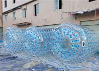 China 0.8 Mm Pvc Cylinder Inflatable Water Roller Ball , Water Walking Roller for sale
