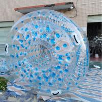 China 0.8 Mm Pvc Cylinder Inflatable Water Roller Ball , Water Walking Roller for sale