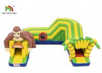 China 21ft Outdoor PVC Monkey Theme Inflatable Obstacle Course Rental For Events for sale