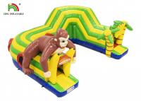 China 21ft Outdoor PVC Monkey Theme Inflatable Obstacle Course Rental For Events for sale