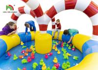 China Red Blue 3m Kids Inflatable Duck Pond For Amusement Park for sale