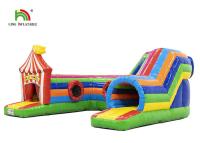 China 0.55mm Plato PVC Inflatable bouncy castle with slide For Party Rental for sale