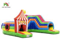 China 0.55mm Plato PVC Inflatable bouncy castle with slide For Party Rental for sale