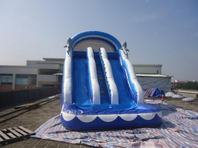 China Amusement Outdoor Inflatable Water Slide With Pool For Kids Water Park Games for sale
