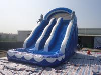 China Amusement Outdoor Inflatable Water Slide With Pool For Kids Water Park Games for sale