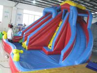 China Outdoor Kids Inflatable Water Park With Slide / Inflatable Water Slide PVC Tarpaulin for sale