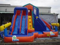 China CE Certificate Inflatable Water Park With Slide PVC Tarpaulin For Kids Water Games for sale