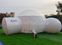 China Semi Transparent 6m Inflatable Bubble Tent With Tunnel Bathroom for sale