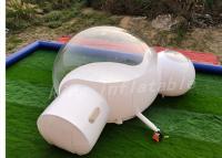 China Semi Transparent 6m Inflatable Bubble Tent With Tunnel Bathroom for sale