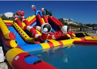 China EN71 Inflatable Water Park Slide With Above Ground Swimming Pool for sale