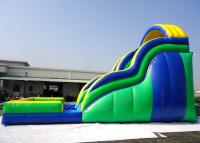 China Commercial Inflatable Giant Jumping Water Slide Twist wave slide With Pool 18 * 8m for sale