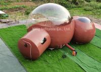 China Brown 5m Inflatable Bubble Tent Camping House For Outdoor Hotel for sale