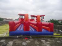 China 0.55mm PVC Tarpaulin Inflatable Sports Games / Tarpaulin Runway for sale
