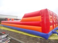 China 0.55mm PVC Tarpaulin Inflatable Sports Games / Tarpaulin Runway for sale
