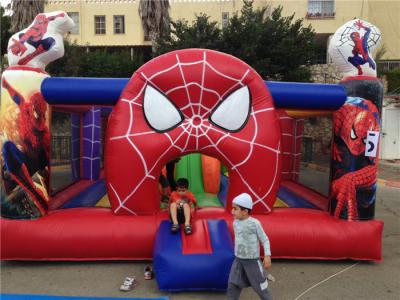 China Commercial Outdoor Children Spiderman Inflatable Amusement Park For Jumping Fun for sale
