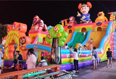 China Giant 12 X 10m PVC Tarpaulin 0.55mm Inflatable Amusement Park Plato PVC tarpaulin 0.55mm for sale