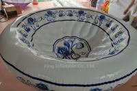China Custom design giant inflatable bowl with flower printing for advertising for sale
