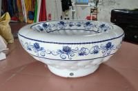 China Custom design giant inflatable bowl with flower printing for advertising for sale