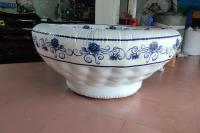 China Custom design giant inflatable bowl with flower printing for advertising for sale