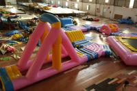 China Pink Amusement Inflatable Water Park With Color Printing for sale