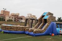 China Custom Obstacle Course Inflatable Sport Games With Camouflage Printing for sale